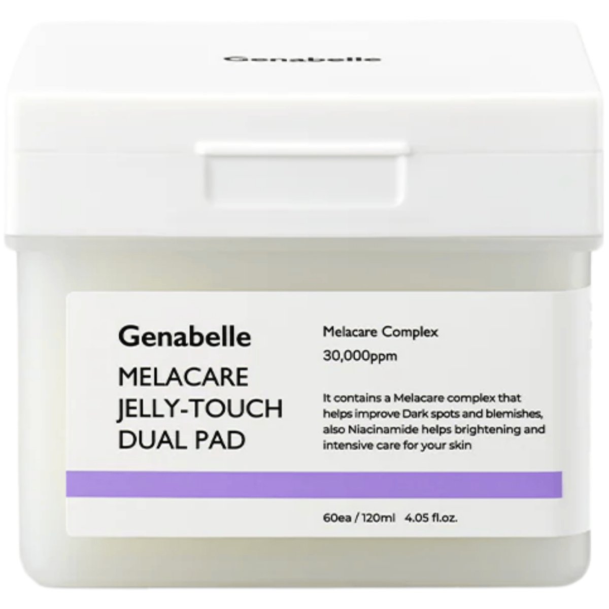 Genabelle - Melacare Jelly Touch Dual Pad, 60 szt rozświetlające płatki ...