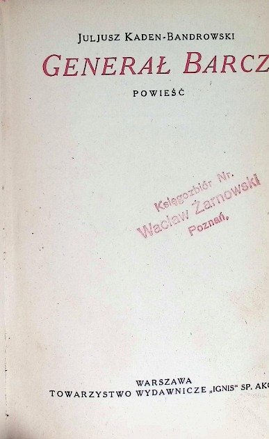 Generał Barcz 1923 r. - Opracowanie zbiorowe | Książka w Empik