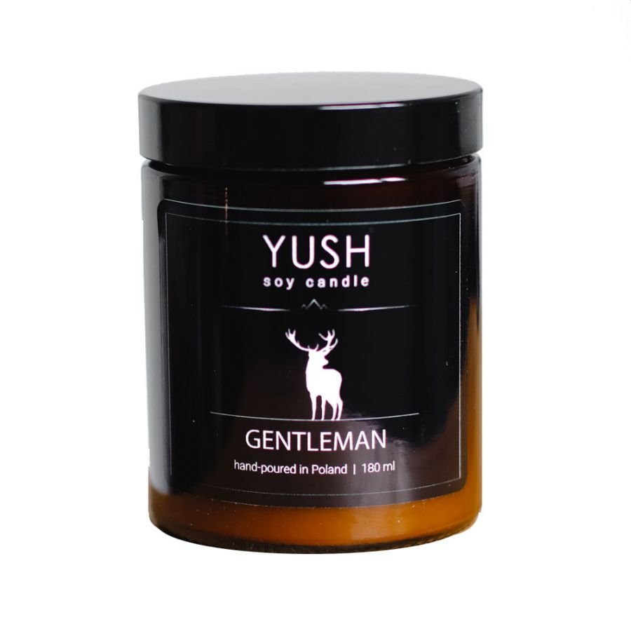 Gentleman – Świeca Sojowa Zapachowa Fiołki Drzewny Wanilia - Yush - 180Ml - Yush | Sklep EMPIK.COM