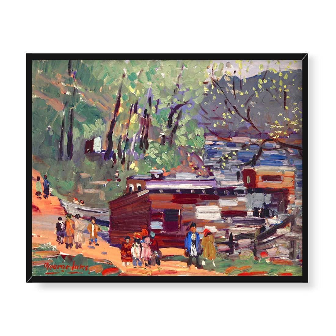 George Benjamin Luks Górny Manhattan 50×40 W RAMIE - ANTYKWARIAT "CZUŁA ...