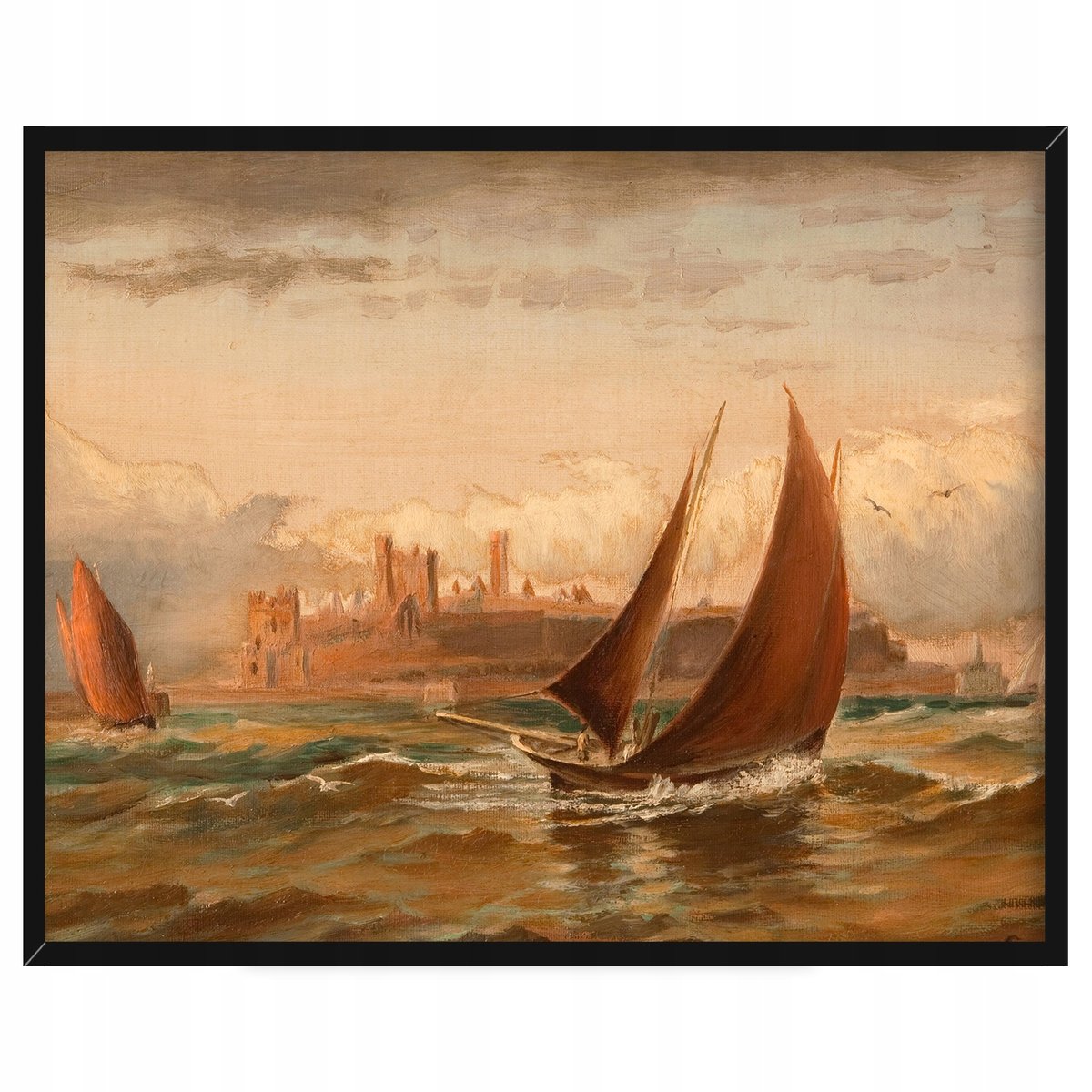 George Goodwin Kilburne Krajobraz morski Peel OBRAZ 40x50 - Inna marka ...