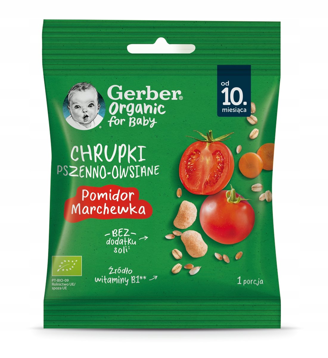 GERBER ORGANIC CHRUPKI POMIDOR MARCHEWKA 7G - Gerber | Sklep EMPIK.COM