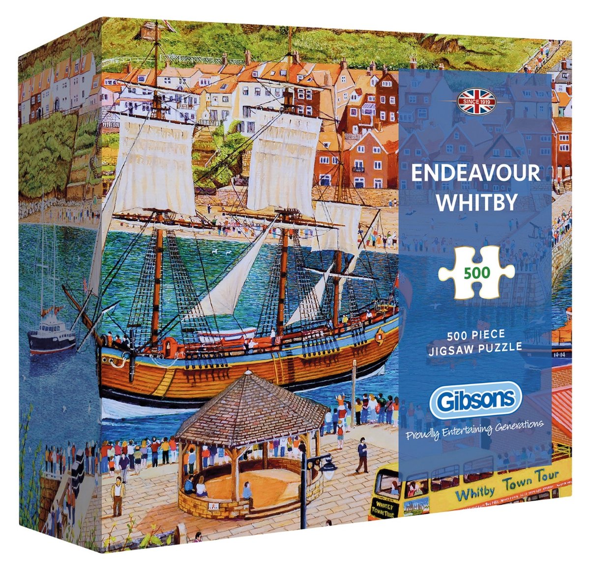 Gibsons, puzzle, Statek Endeavour / Whitby / Anglia, 500 el. - Gibsons ...