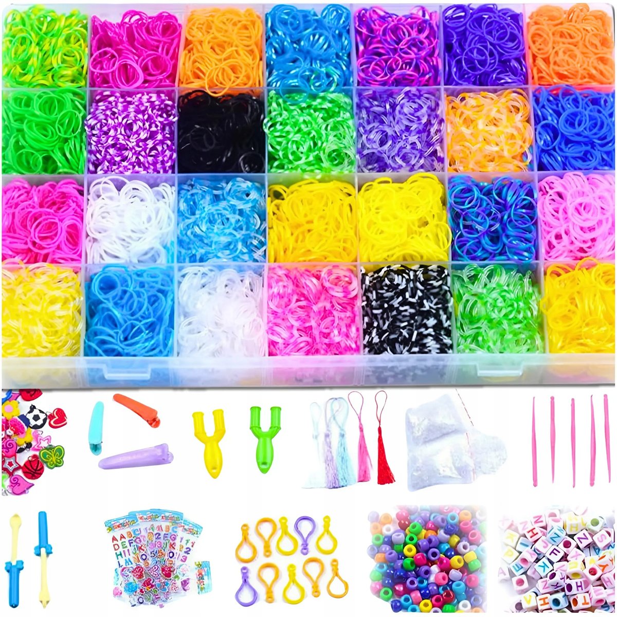 Giga Zestaw Gumki Do Robienia Bransoletek 15500Szt Kolor Xxxl Dla Dziecka - Memflow | Sklep ...