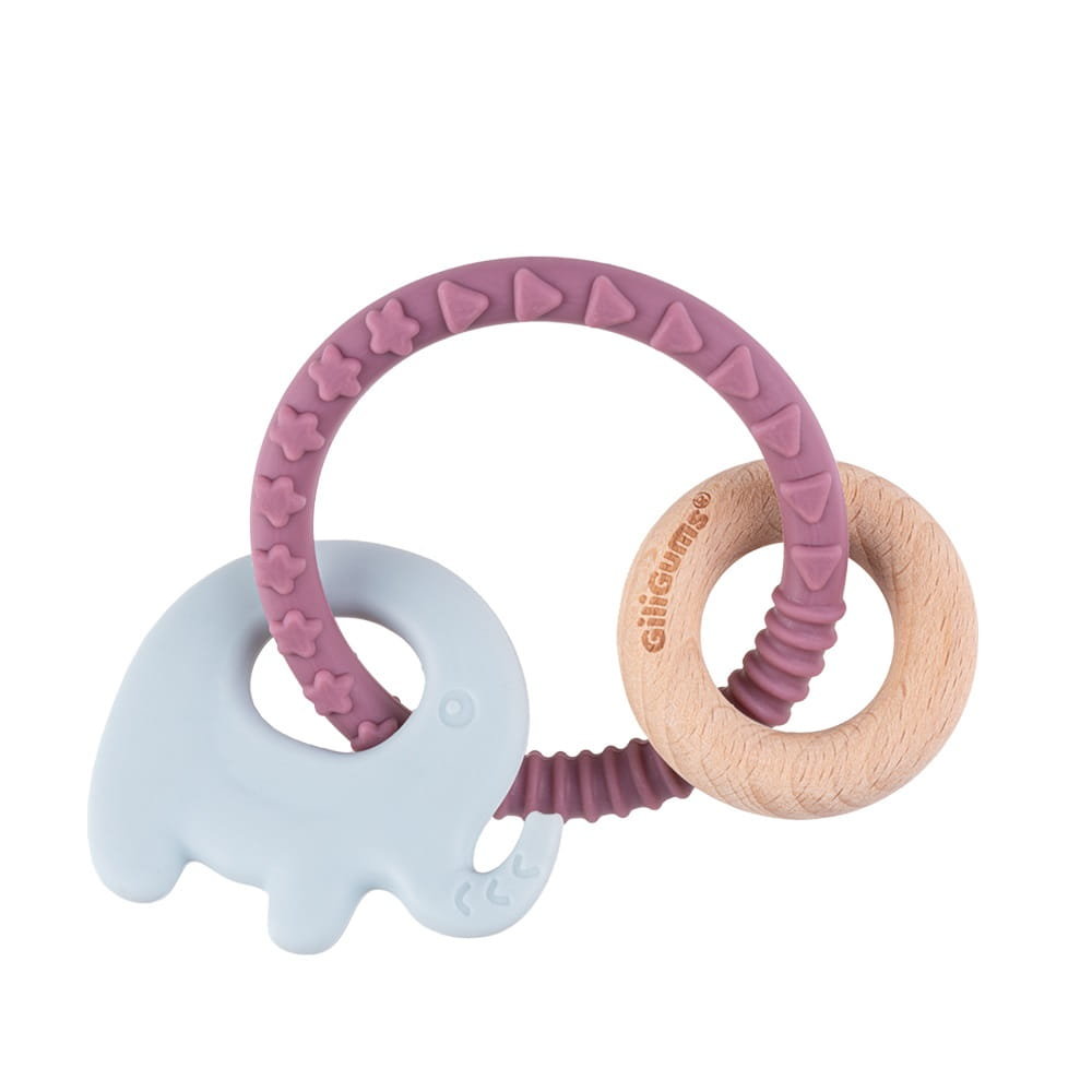 Gili Gums, Gryzak pierścień słoń, niebieski - Gili Gums | Sklep EMPIK.COM