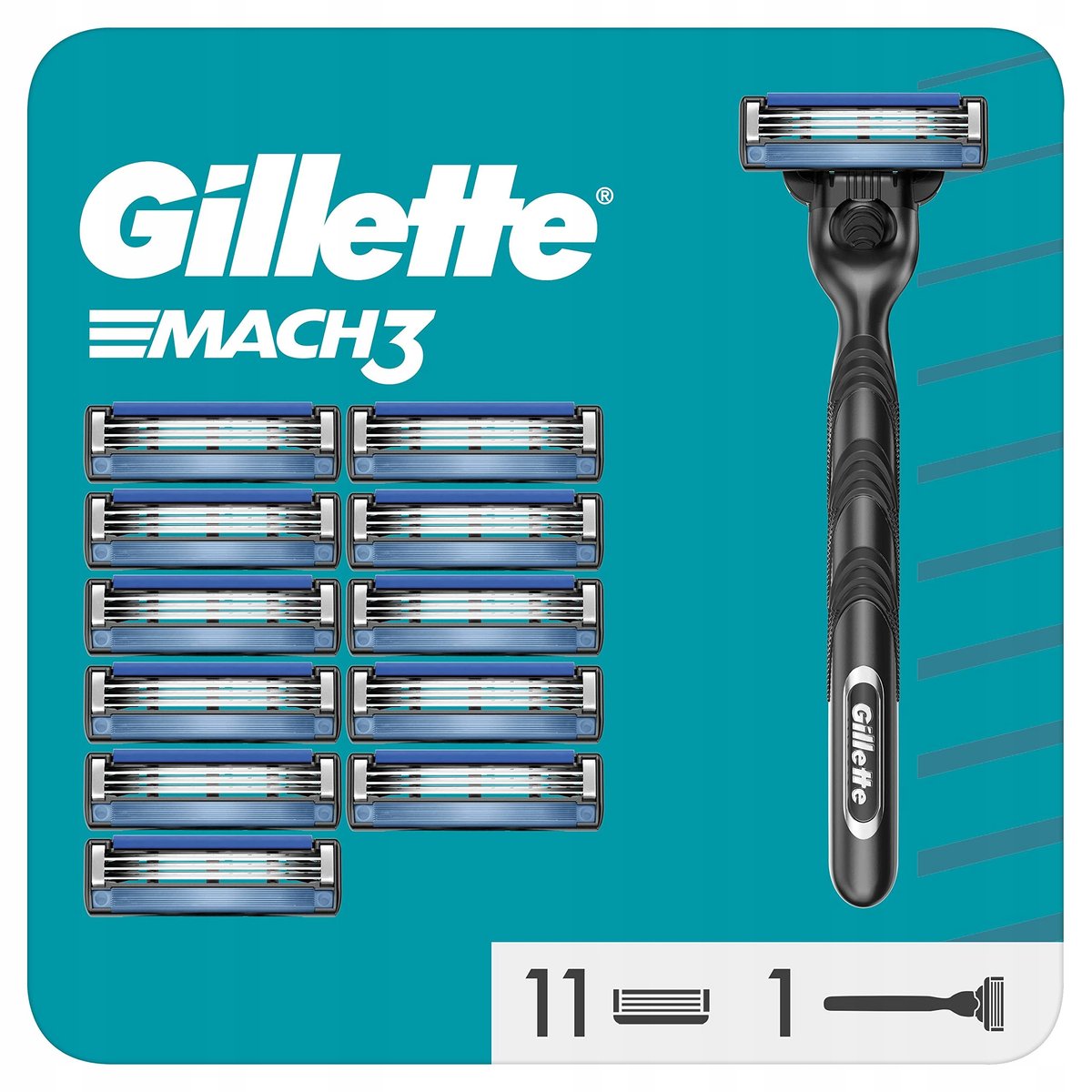 Gillette Mach3 3 Ostrza Mężczyzn Brzytwa | Sklep EMPIK.COM