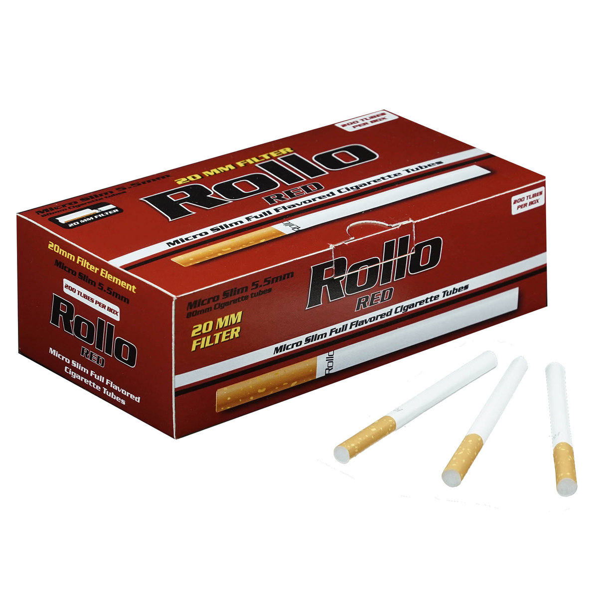 Gilzy Rollo Micro Slim Red 200 szt 5,5 mm Najcieńsze - Inny producent ...