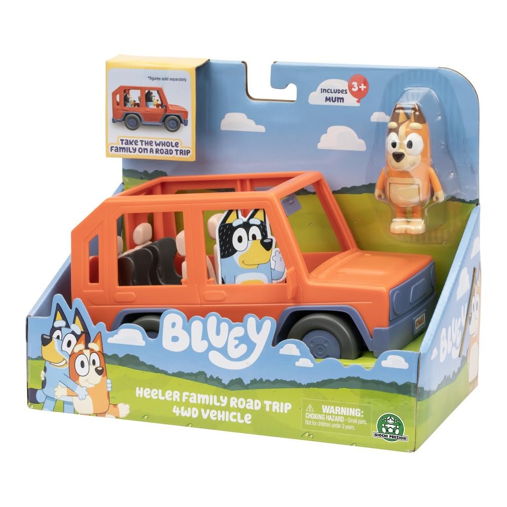 Giochi Preziosi Bluey Jeep 4WD Family Blue z mamą Chilli i miejscem na ...