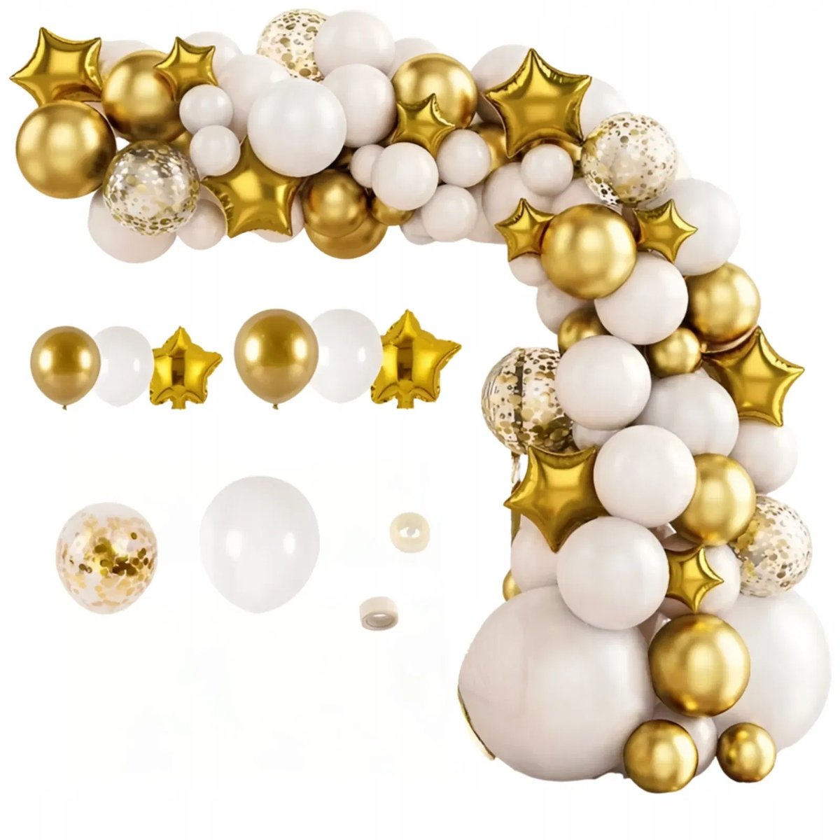 GIRLANDA BALONOWA BALONY NA URODZINY KOMUNIE URODZINOWA ZESTAW 98 ELEMENTÓW - Inna marka ...