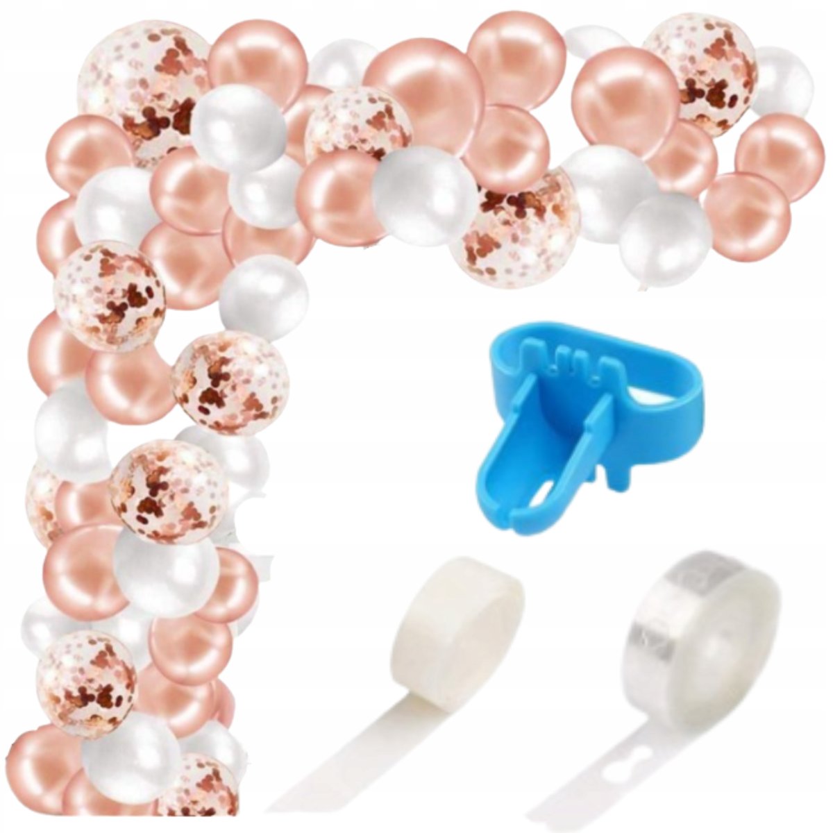 Girlanda Balonowa Rose Gold Akcesoria 123 Sztuki! - doUp. | Przyjęcia i ...