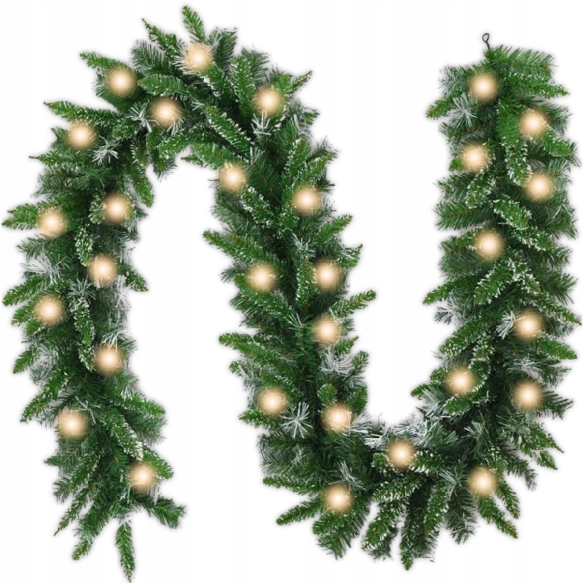 GIRLANDA CHOINKOWA ŚWIĄTECZNA SZTUCZNA 100LED OŚNIEŻONA ŁAŃCUCH GĘSTA 270cm - Memflow ...