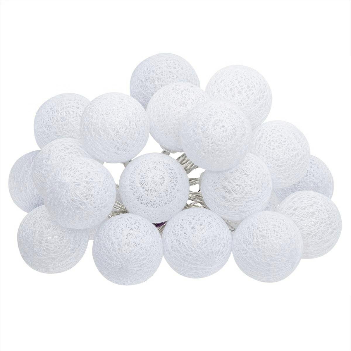 Girlanda cotton balls LED biała - Atmosphera | Sklep EMPIK.COM