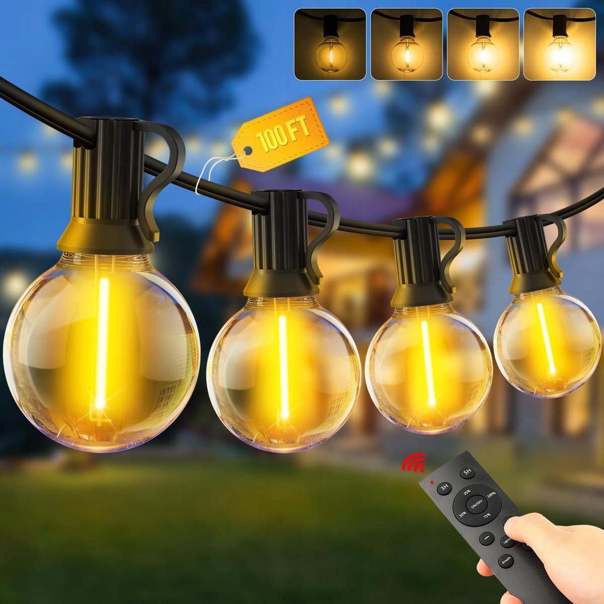 Girlanda LED 30m G40 Pilot Dimmbar Wodoodporna Taras Ogród Altana ...