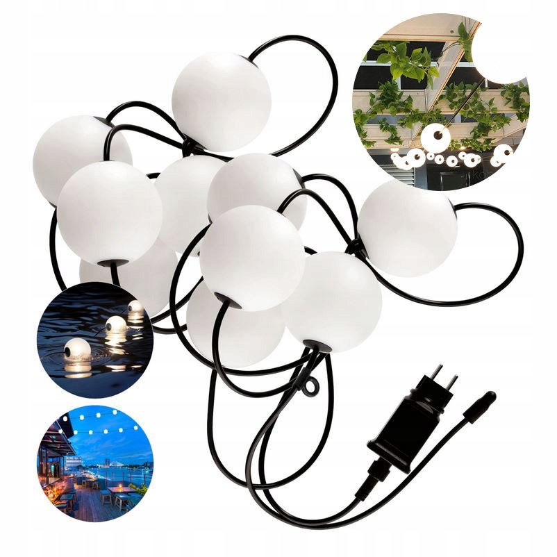 Girlanda Oświetlenie Led Venezia Do Oczka Wodnego Stawu 10W Ip67 7,74M ...
