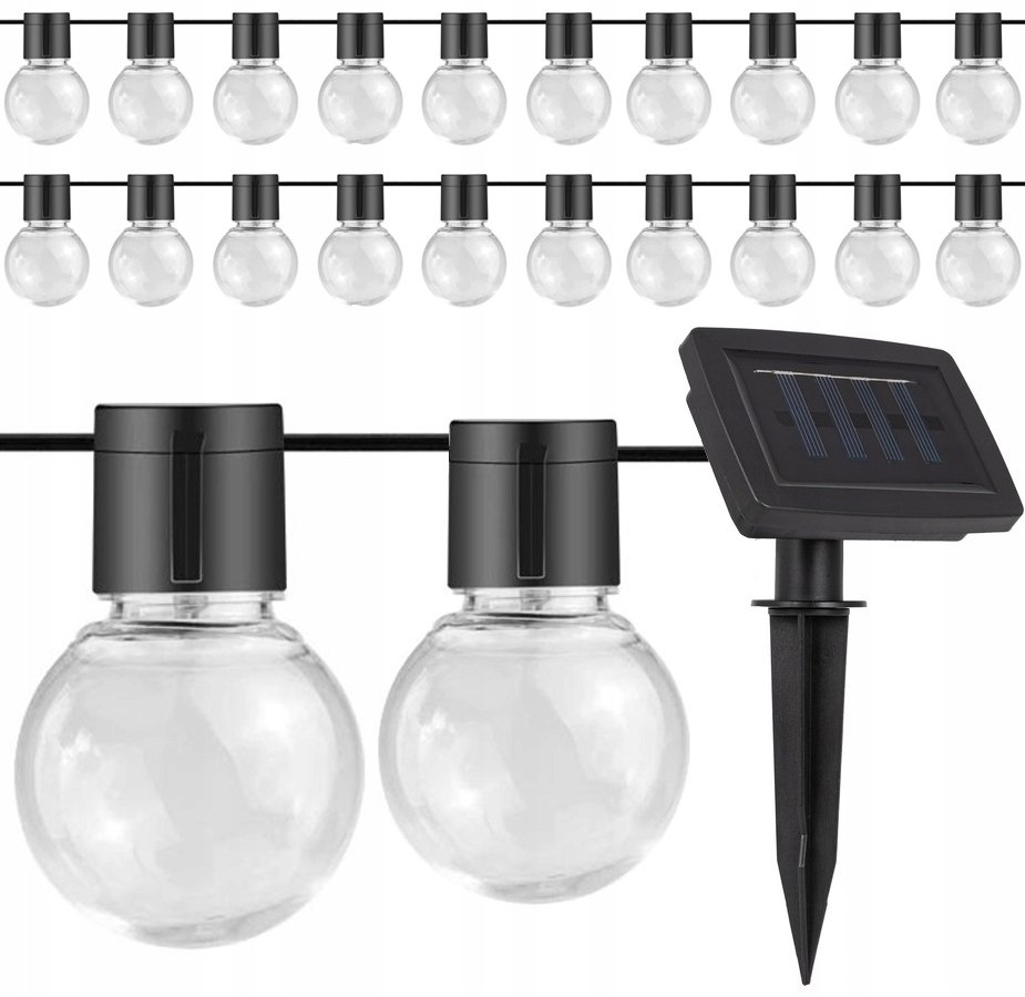 Girlanda solarna LED ogrodowa 20 x żarówek LED - SuperLed | Sklep EMPIK.COM
