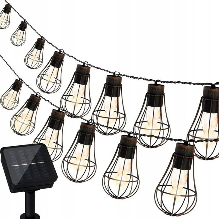 Girlanda solarna LED ogrodowa świetlna 20x lampki loft SuperLED - SuperLed | Sklep EMPIK.COM