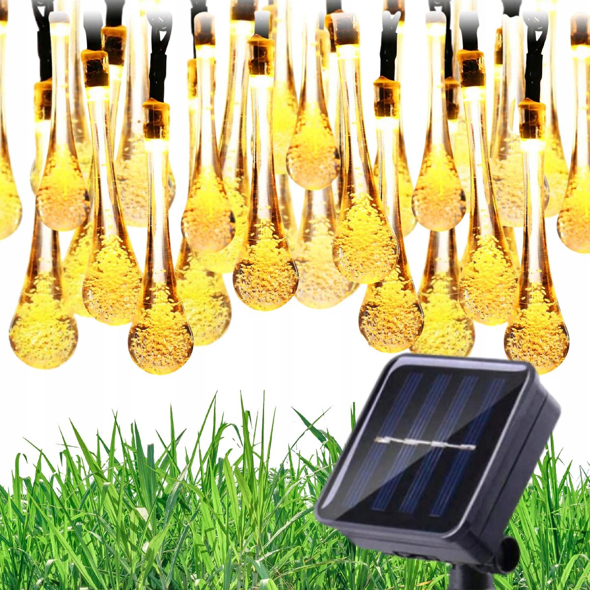 GIRLANDA SOLARNA OGRODOWA 40 LED ŚWIETLNA LAMPKI KROPLE ROSY KULKI ŻARÓWKI - Eddcom | Sklep ...