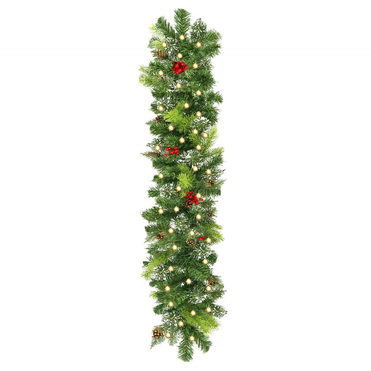 Girlanda Świąteczna 100Cm Z Lampkami 50 Led Biały Ciepły, Łańcuch ...