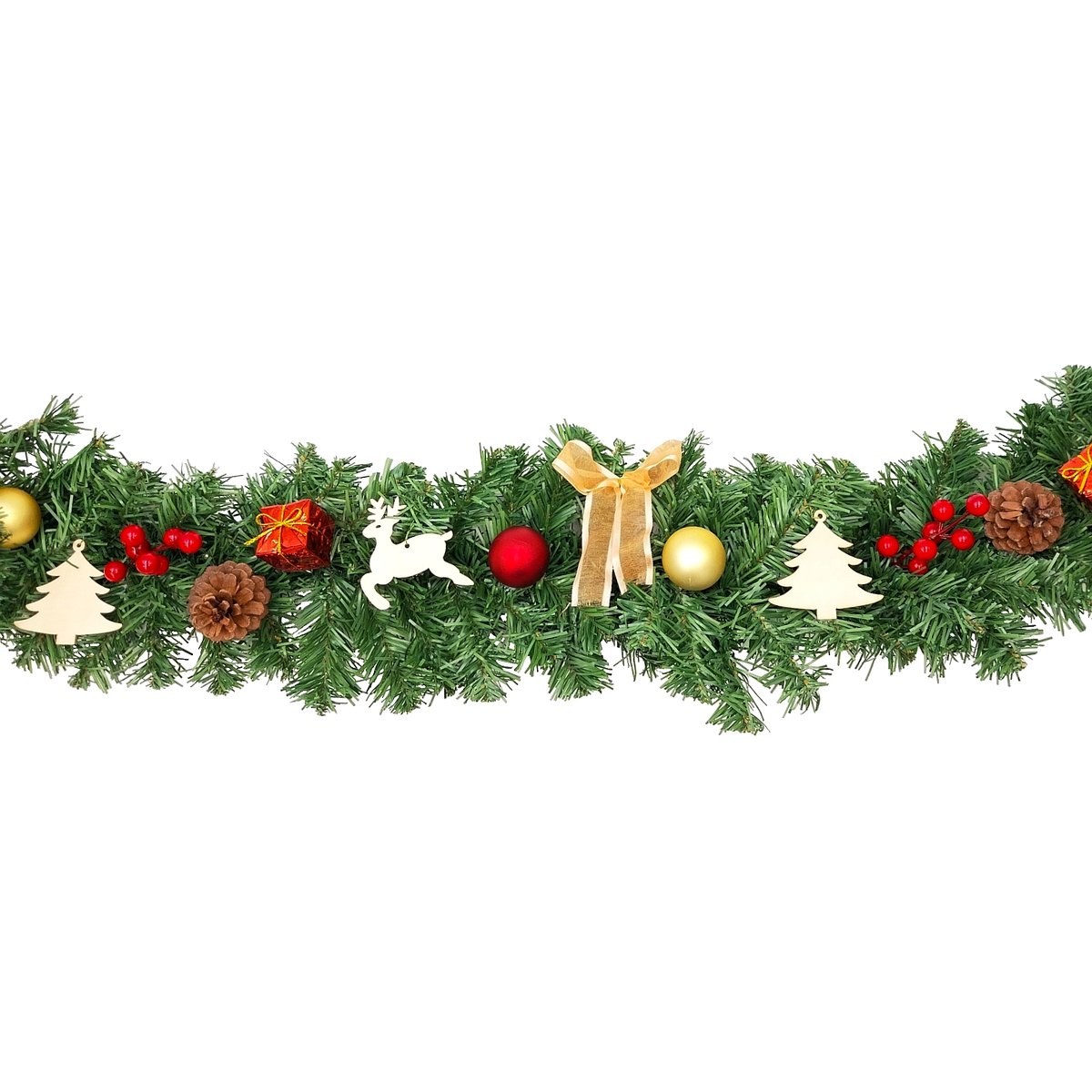 Girlanda świąteczna choinkowa łańcuch stroik 180 cm dekoracja na święta ...