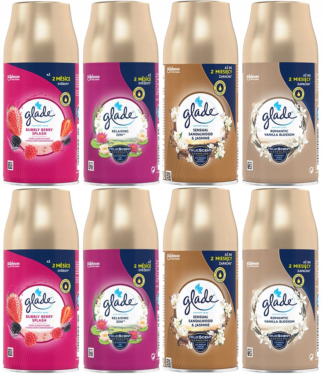 Glade Odświeżacz Zapas Zestaw Mix Zen Sandalwood Berry Vanilla 8 Szt ...