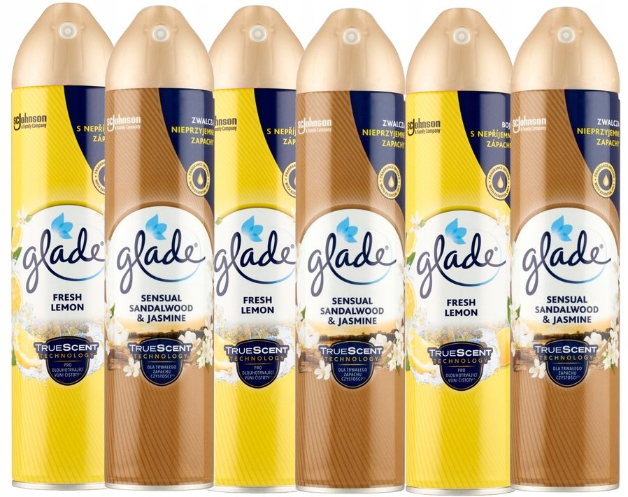 Glade Odświeżacze Mix Sandalwood & Jasmine, Lemon Fresh 2X 300Ml ...