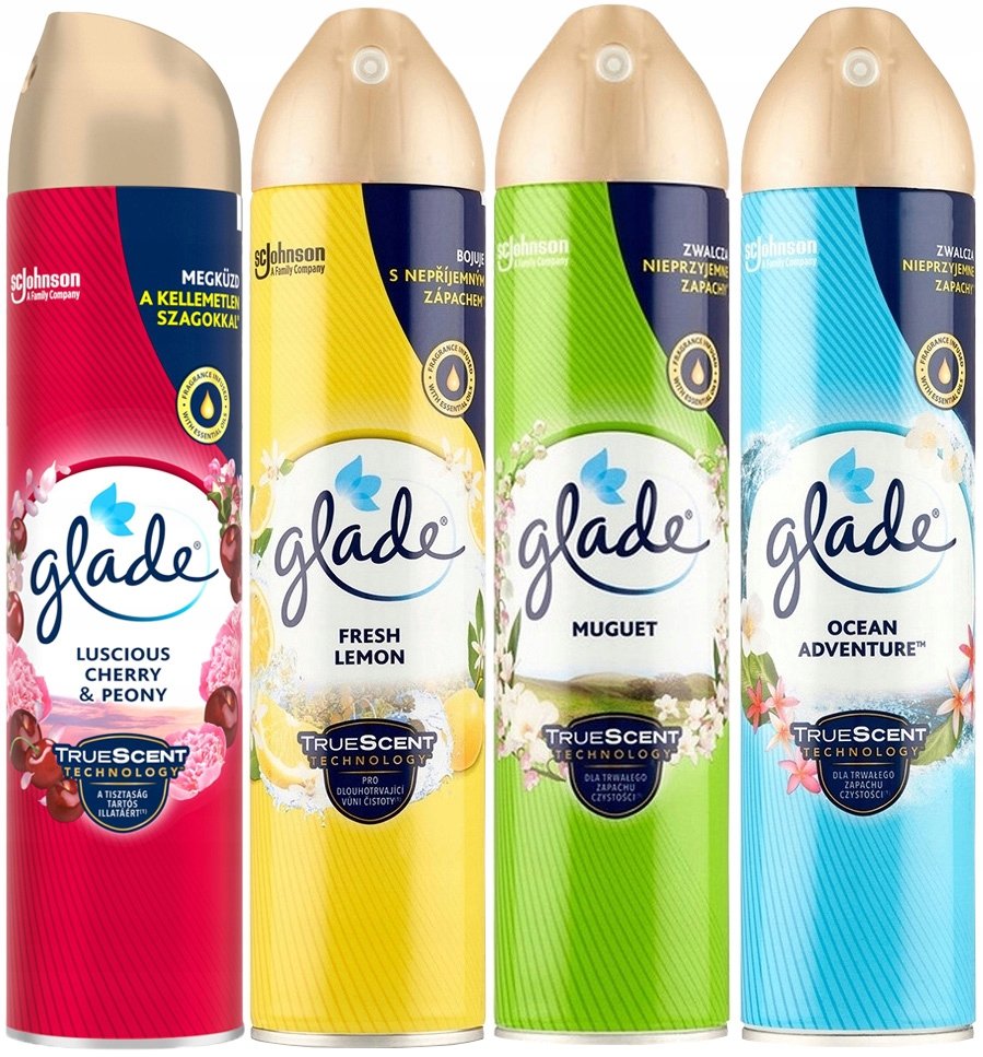 Glade Odświeżacze Ocean, Cherry & Peony, Lemon, Muguet Mix - Glade ...