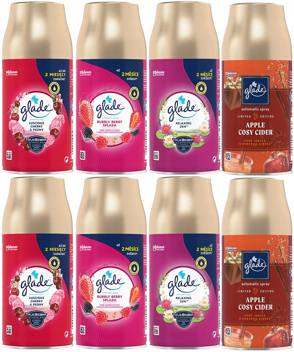 Glade Zapasy Do Dyfuzora Cherry,Bubble Berry, Zen, Apple Cosy Mix ...