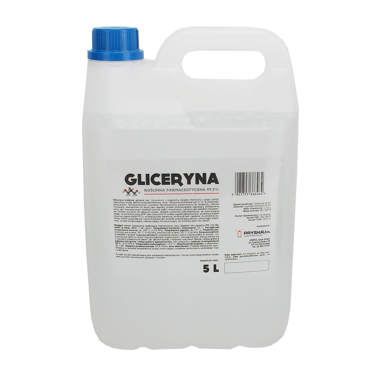 Gliceryna Roślinna 99,5% Uniwersalne Zastosowanie 5 L - Inny producent ...