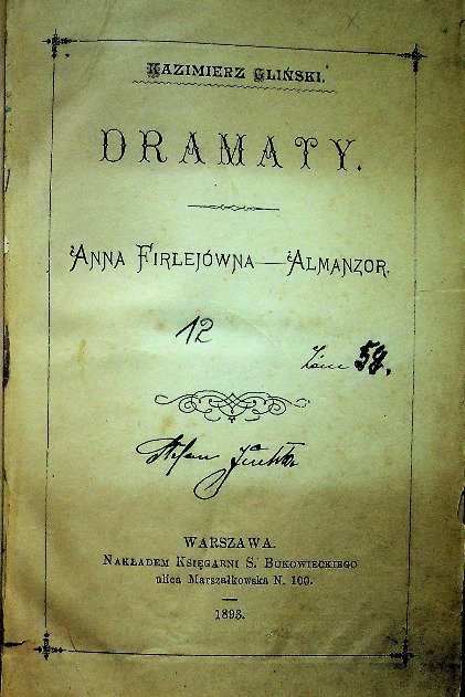 Gliński Dramaty 1893 r - W opisie | Książka w Empik