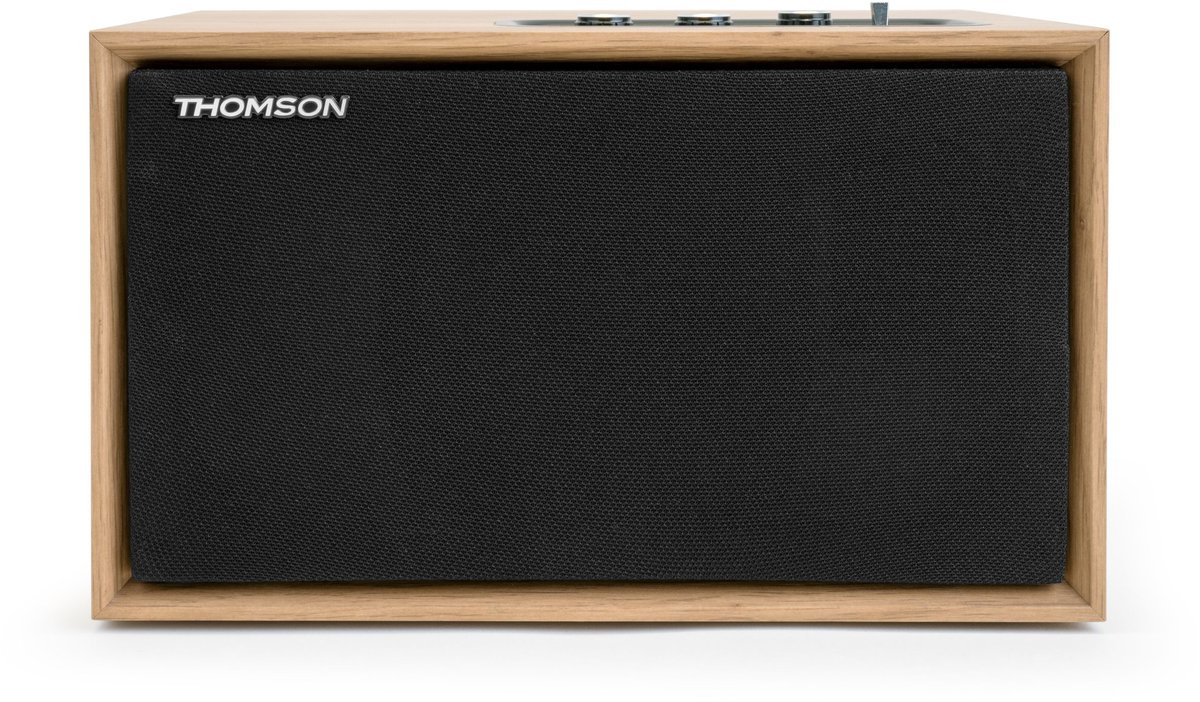 Głośnik Bluetooth - THOMSON - S - Drewno i czarny - 50W - Przenośny ...