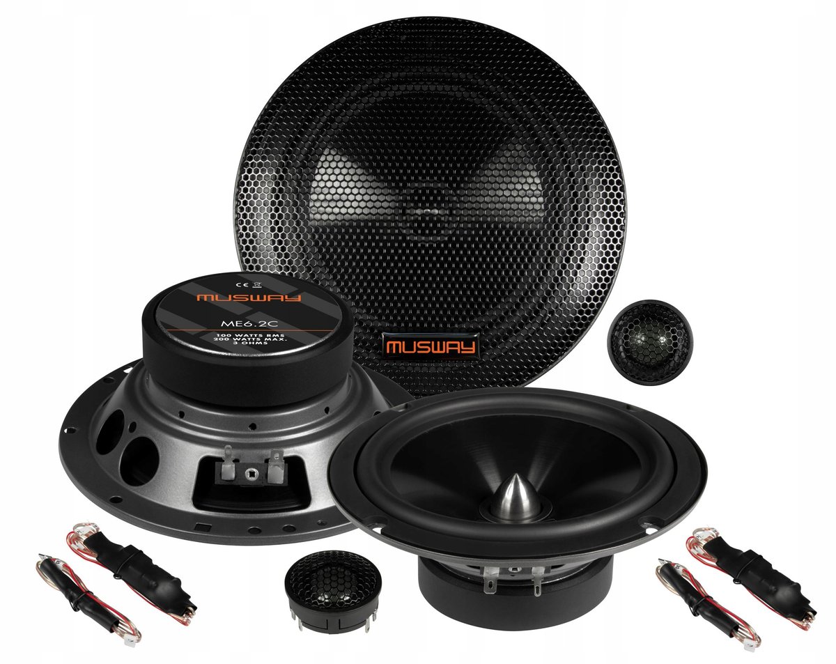 GŁOŚNIKI samochodowe Musway ME6.2C - 165mm 16,5cm 2x100W 3 Ohm SYSTEM AUDIO - Musway ...