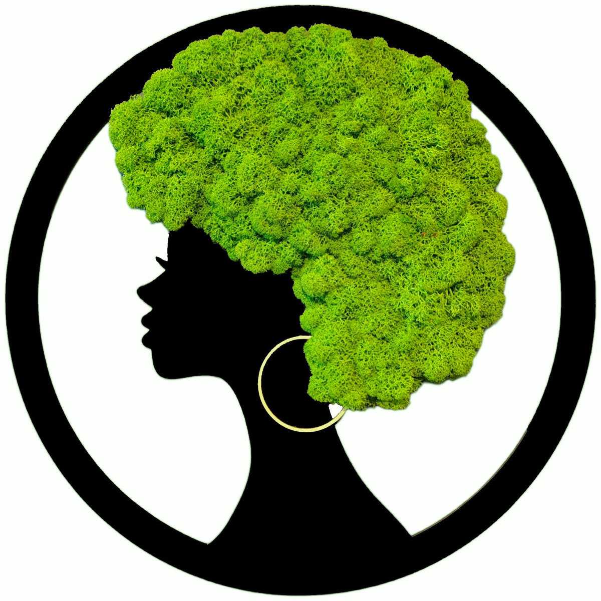 Głowa Afro Jasnozielony Mech Chrobotek 60Cm - SARTS | Sklep EMPIK.COM