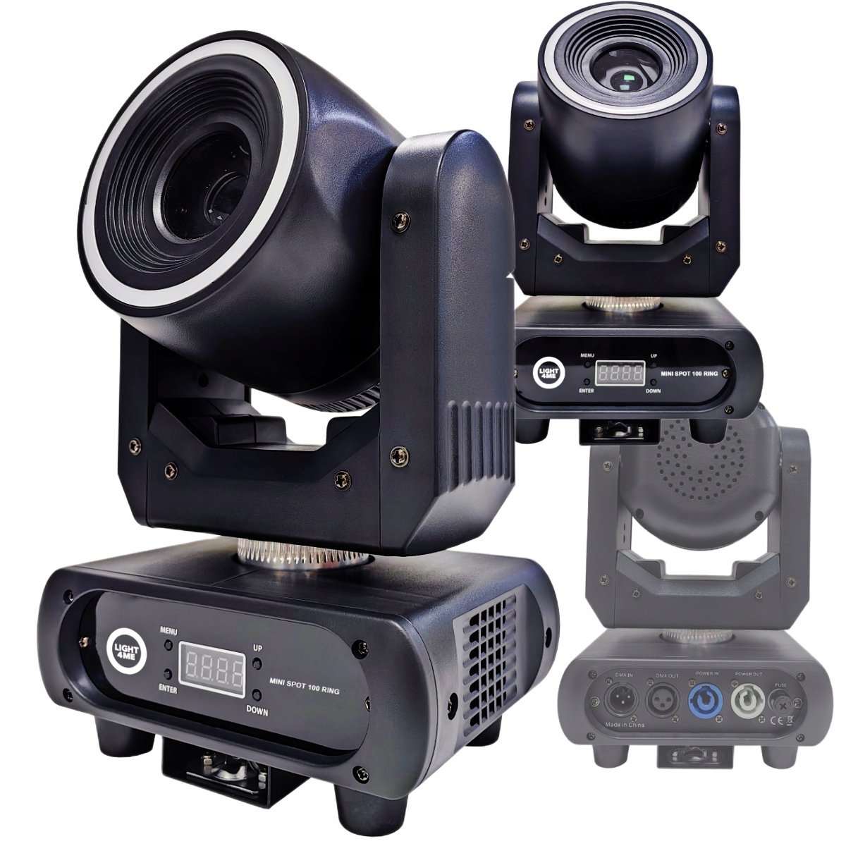 GŁOWICA RUCHOMA OŚWIETLENIE SCENICZNE KLUB DJ 100W EFEKT RING LED SPOT ...