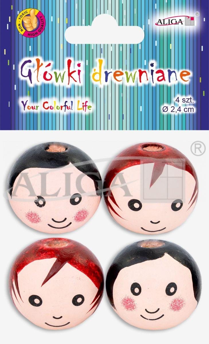 Główki Drewniane Pjg-0742 Mix 2,5Cm 4Szt. Aliga - ALIGA | Sklep EMPIK.COM
