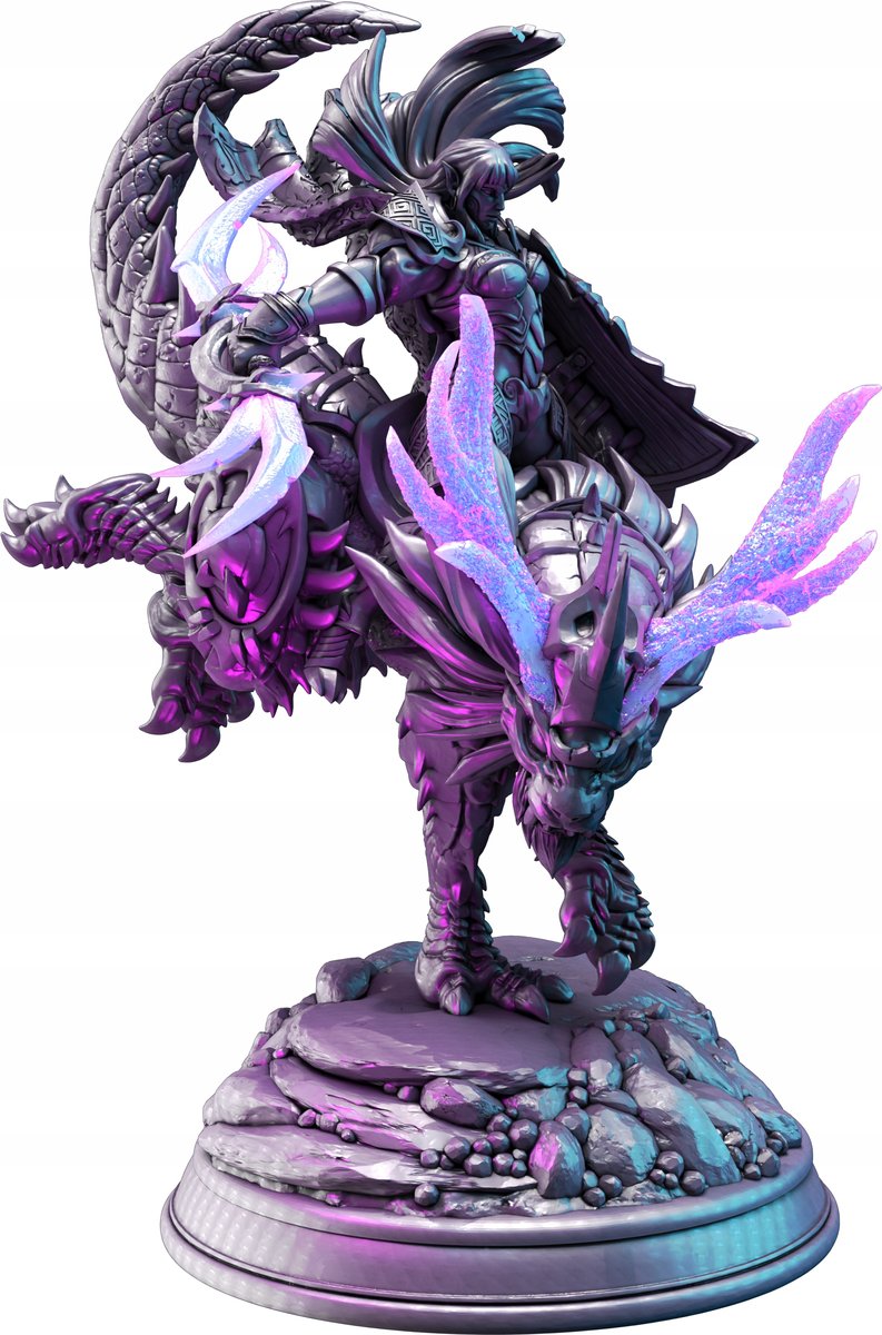 Glynbel - Elfia Łuczniczka Figurka 12k + Podstawa do DND D&D druk 3D ...
