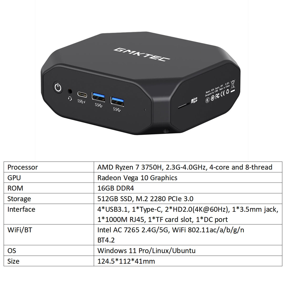 GMK NucBox KB4 Mini PC z AMD Ryzen 7 3750H - Inna marka | Sklep EMPIK.COM