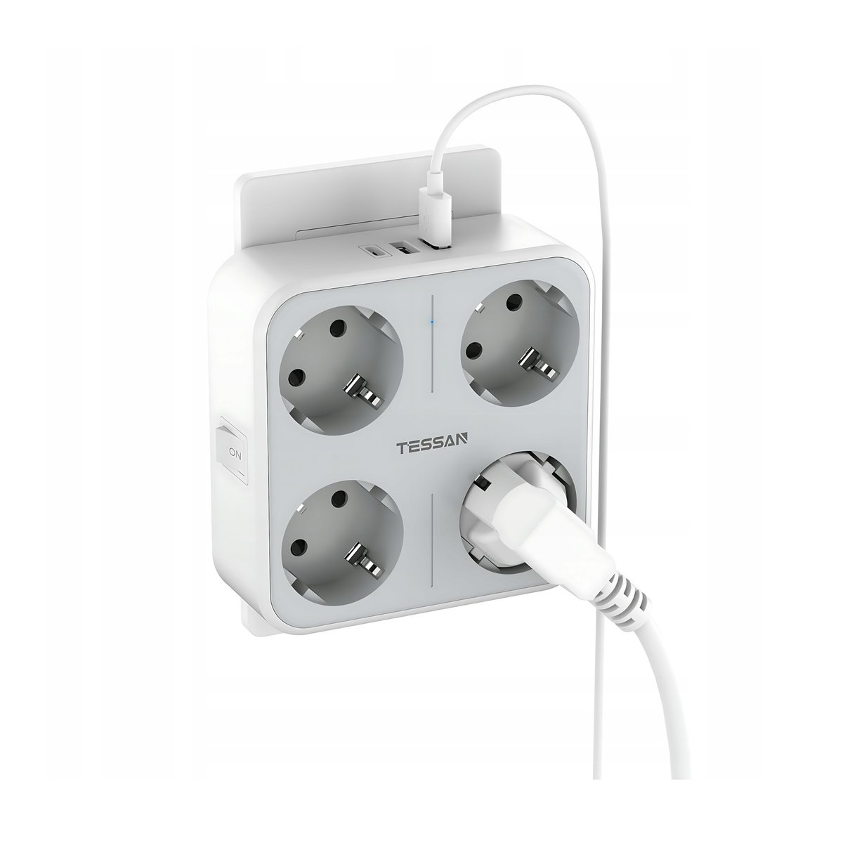 Gniazdko Elektryczne Kompaktowe Ścienne Kontakt Rozdzielacz USB AC ...