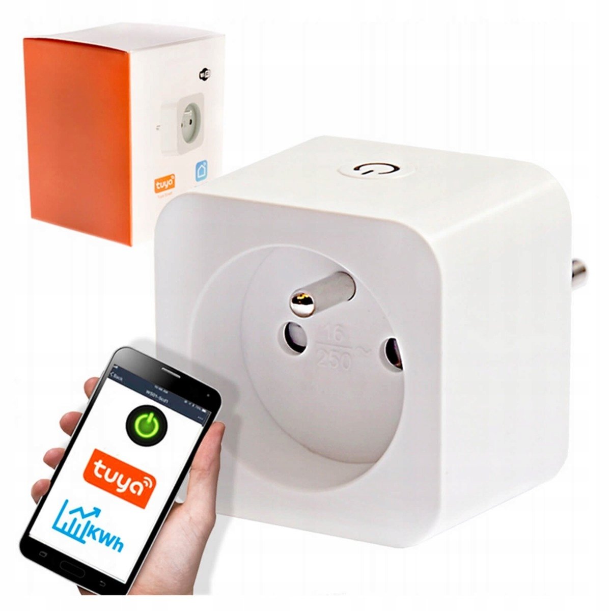 Gniazdko Inteligentne WIFI TUYA Smart Biały - Tuya | Sklep EMPIK.COM