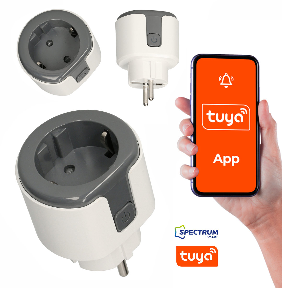 Gniazdko smart WIFI TUYA inteligentne programator timer 16A 230V RH-EU01 MK MEGAKABEL ...