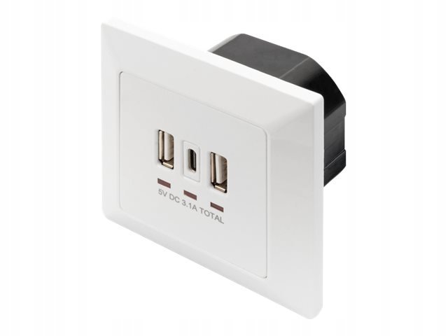 Gniazdo Digitus | z portami USB A i USB-C, montaż podtynkowy - Inna ...