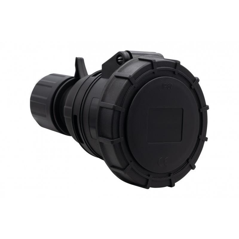 Gniazdo siłowe przenośne 32A/5P 380V-415V /FE/ IP67 czarne F7.0167 - F ...