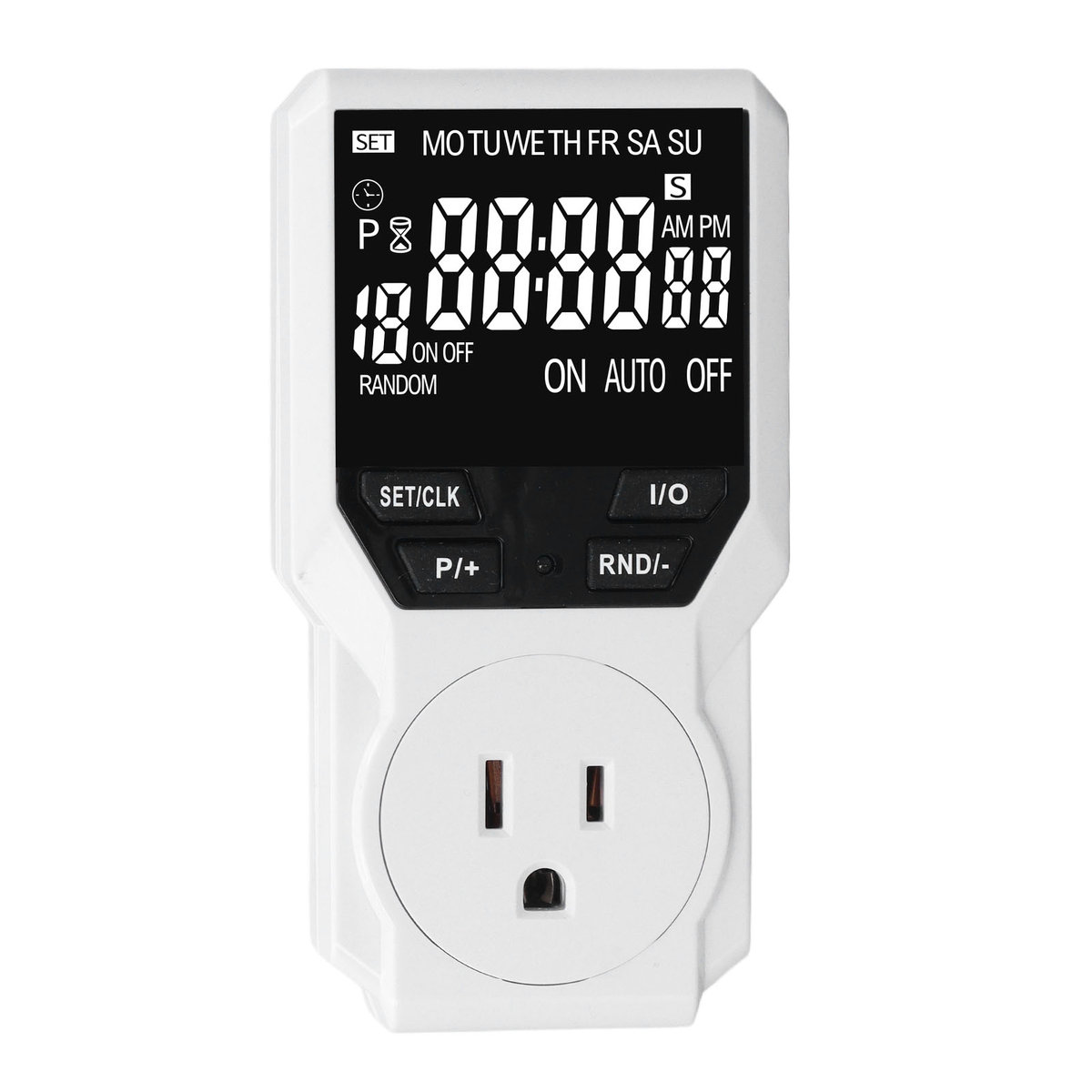 Gniazdo wtykowe z wyłącznikiem czasowym - 120 V, do użytku wewnątrz ...