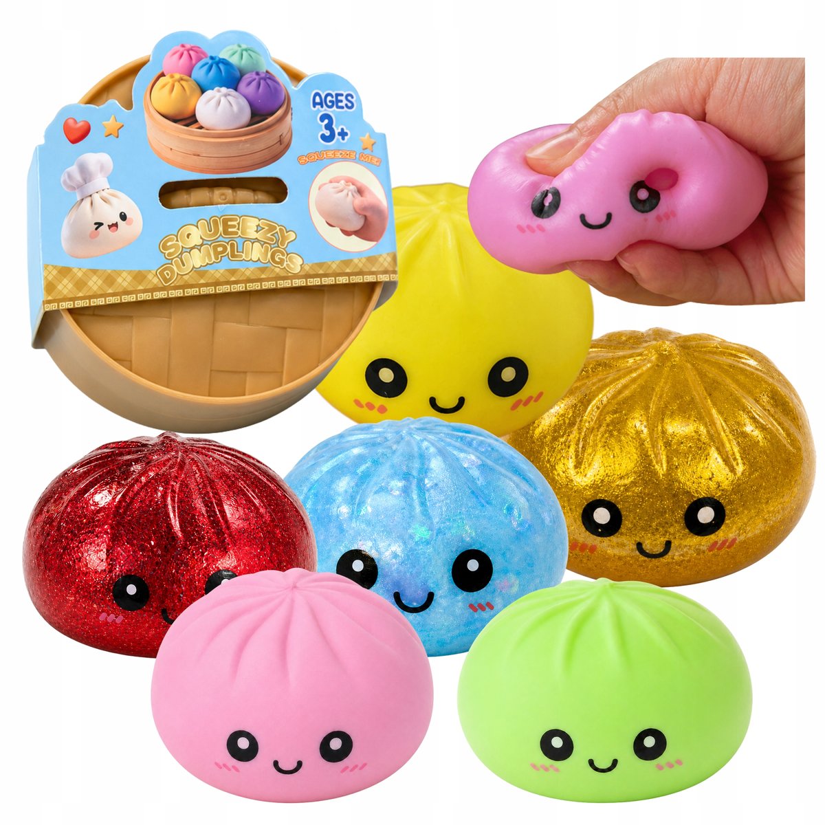 Gniotek Antystresowy Pierożek Squishy 10 cm Tajny Kolor - SkibiStore ...