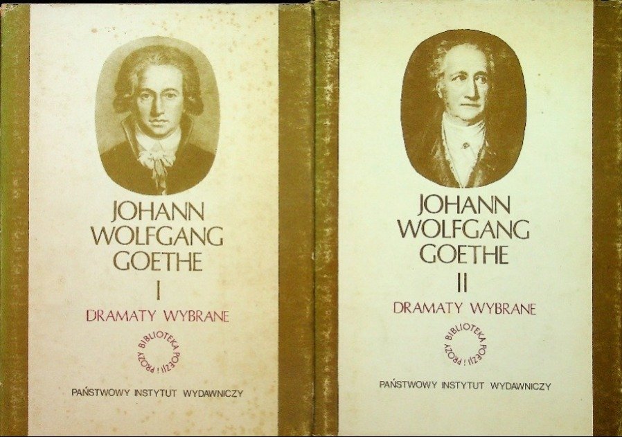 Goethe Dramaty wybrane Tom I i II - Goethe Johann Wolfgang | Książka w ...