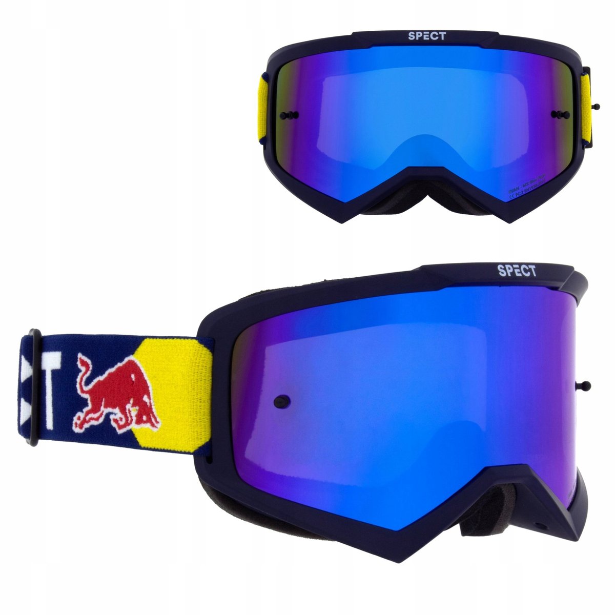 Gogle Motocyklowe Red Bull Cross Enduro Quad Ochrona Uva/Uvb Spect Evan ...