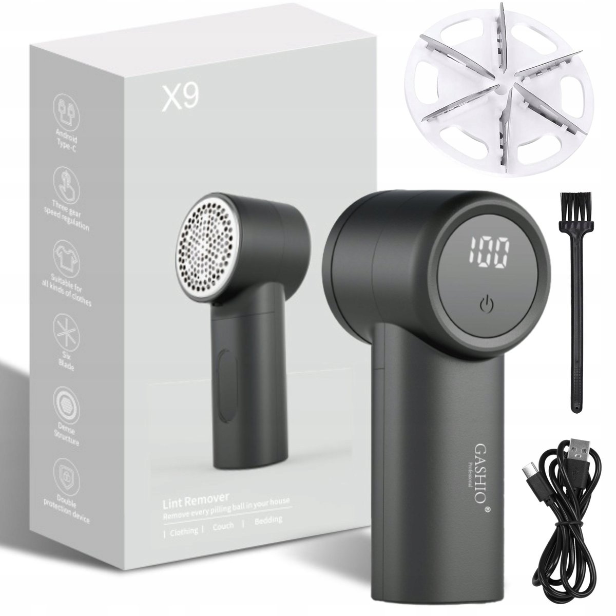 GOLARKA DO UBRAŃ ELEKTRYCZNA AKUMULATOROWA DO TKANIN SWETRÓW KOCY ...