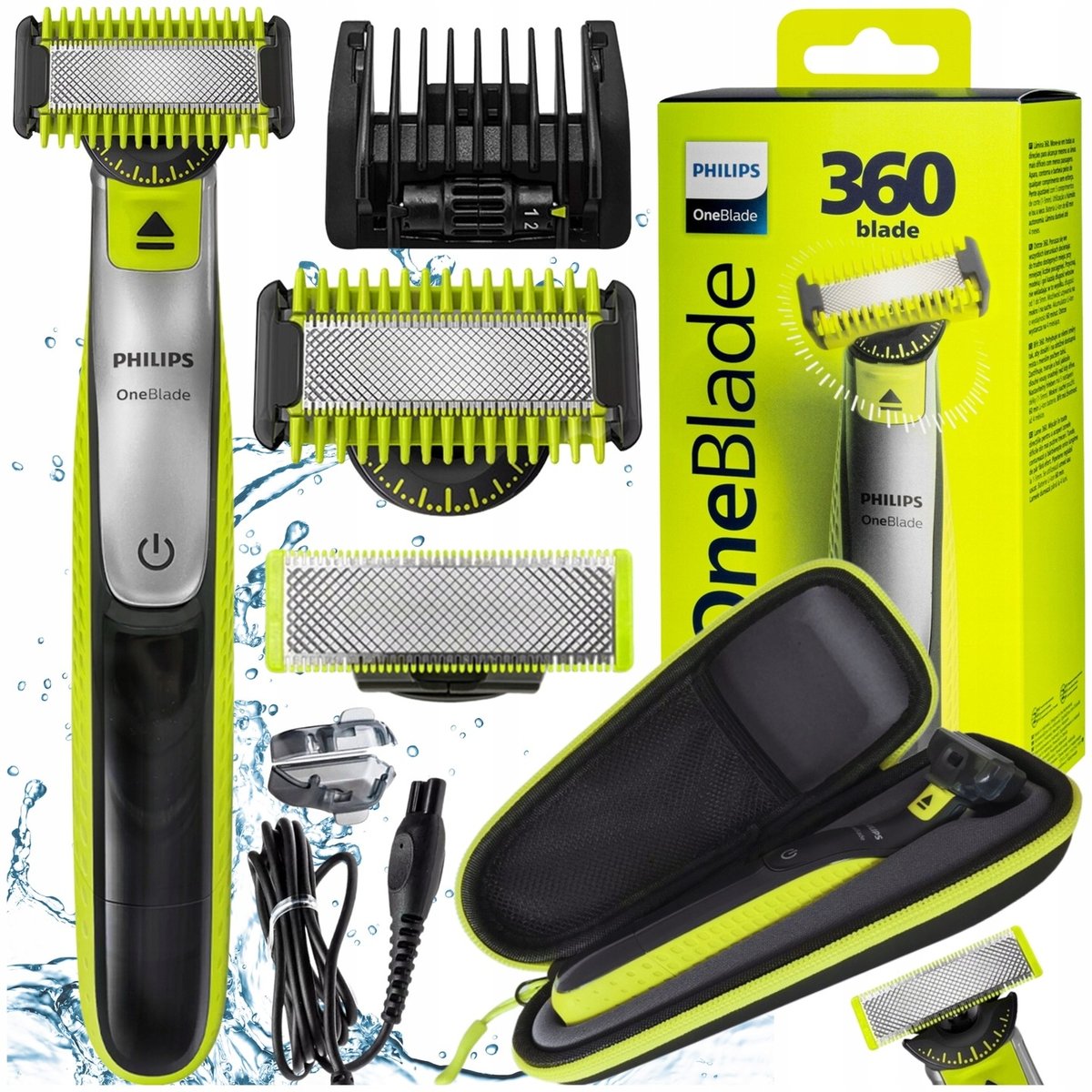 GOLARKA PHILIPS ONEBLADE 360 TRYMER MASZYNKA BRODY, CIAŁA, TWARZY ...