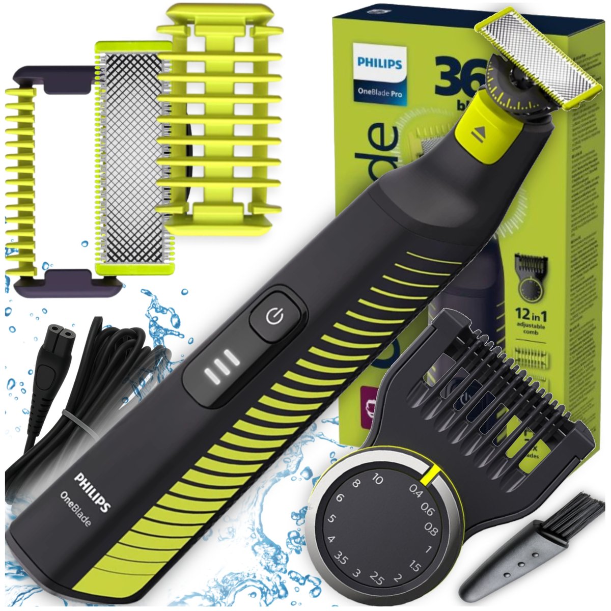 GOLARKA PHILIPS ONEBLADE PRO 360 MASZYNKA DO GOLENIA ZAROSTU BRODY ...