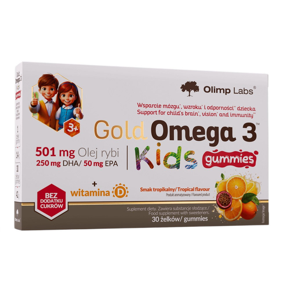 Gold Omega 3 Kids suplement diety 30 żelków | Sklep EMPIK.COM