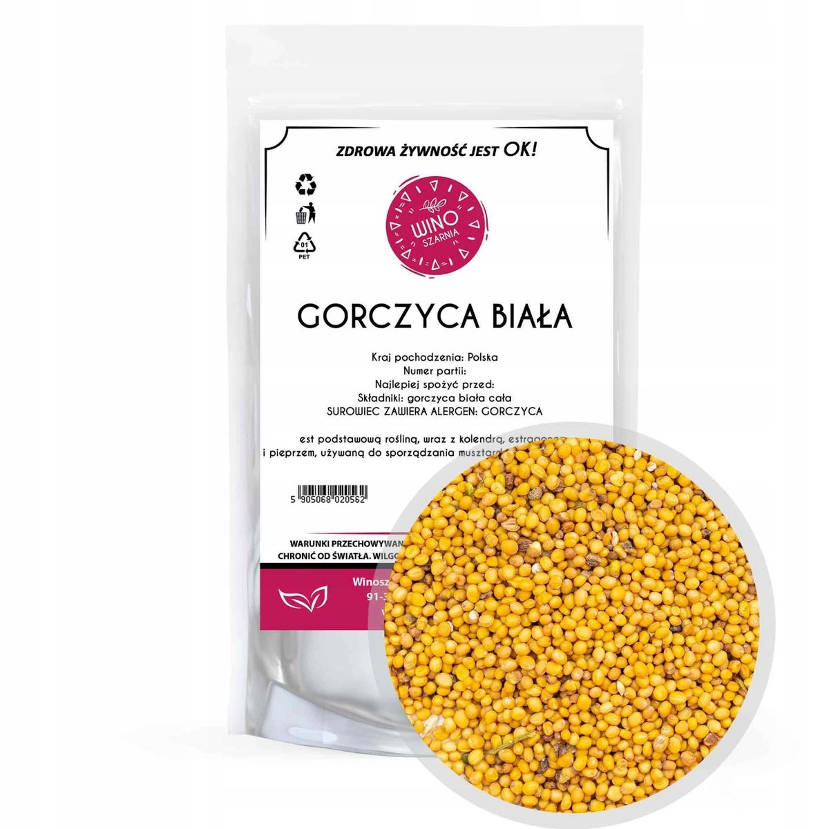 Gorczyca Biała Ziarno - 100g - Winoszarnia | Sklep EMPIK.COM